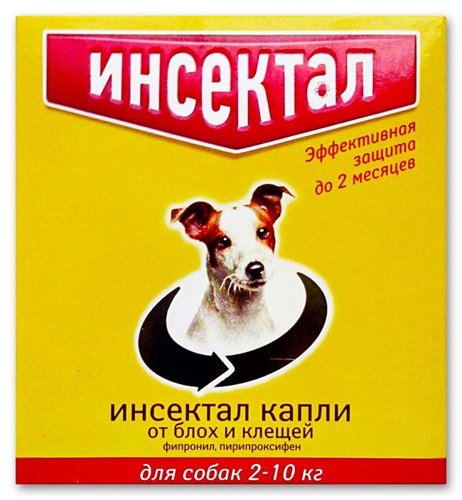 Архив/Инсектал капли от блох и клещей для собак 4-10 кг, 1 пип.*0,8 мл ...
