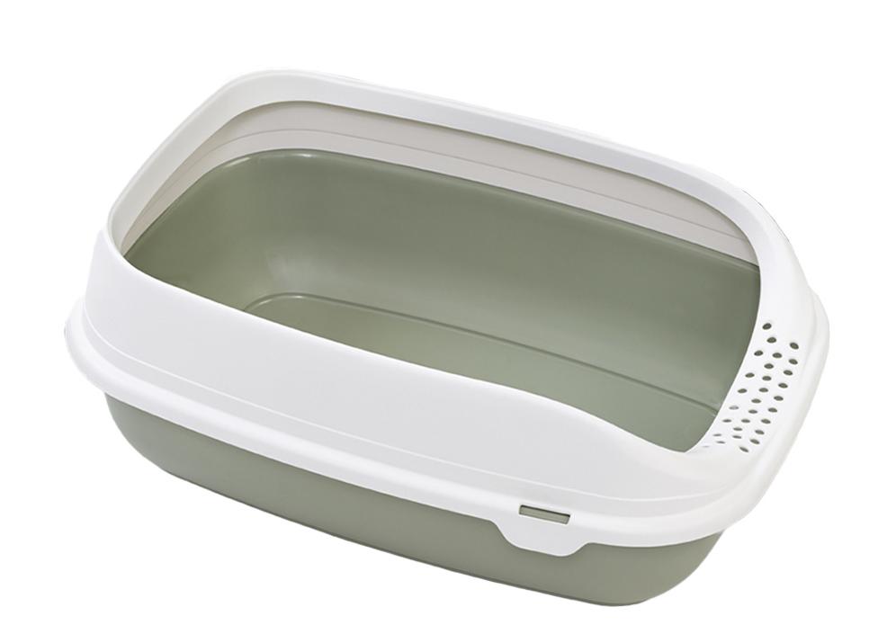 Туалет для котов с рамкой BETA PLUS MAXI LIGHT GREEN, 49*39*17 см