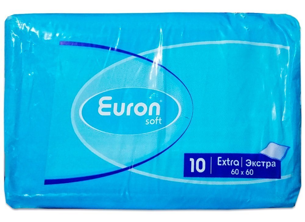 Архив/Пеленки впитывающие Euron Soft Extra, 60*60 см, 10 шт/уп